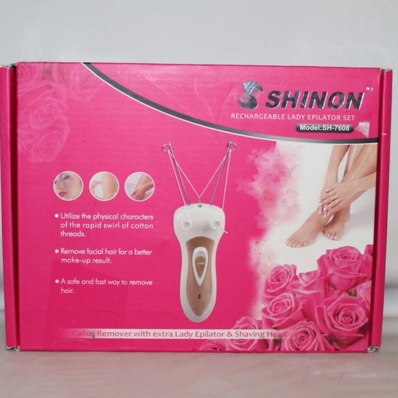 Shinon | Bath & Body | New Shinon Rechargeable Lady Epilator Body Facial Hair Remover Shaver Set ...